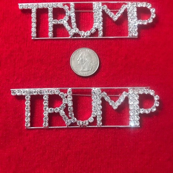 Jewelry | Trump Rhinestone Pin | Poshmark